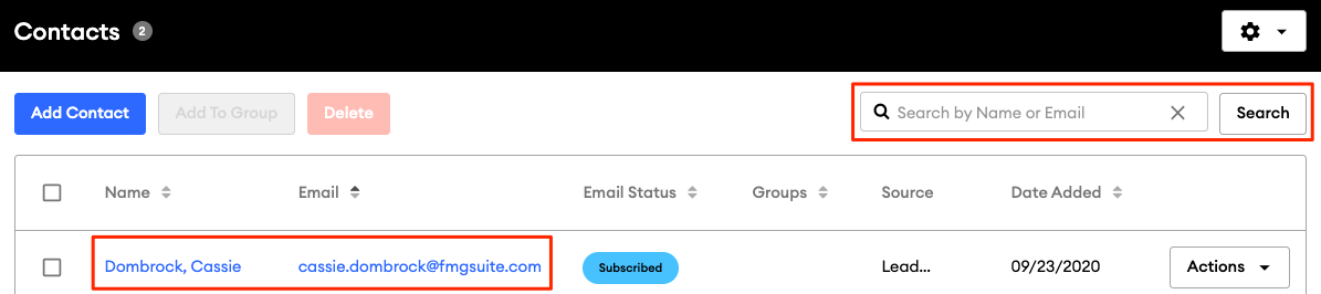 Manually Adding And Updating Contacts